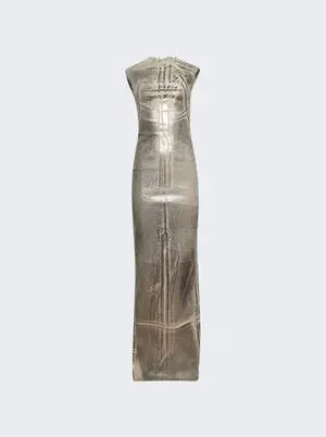 Rick Owens Denim Column Maxi Dress - Silver