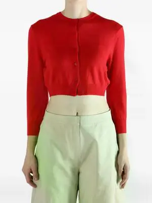 AMOMENTO Round-neck Sweater - Red