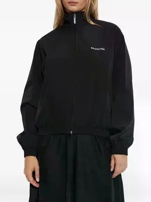 Balenciaga Logo-embroidered Jacket - Black