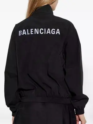 Balenciaga Logo-embroidered Jacket - Black