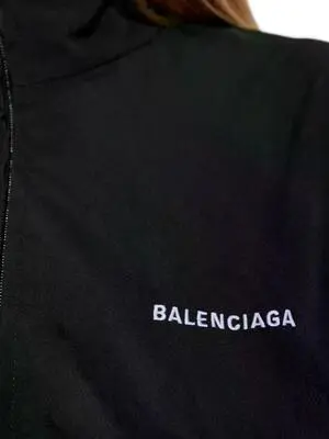 Balenciaga Logo-embroidered Jacket - Black