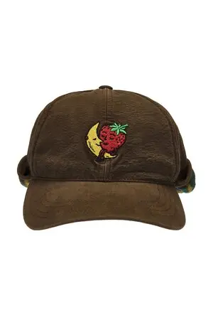 SKY HIGH FARM WORKWEAR Logo Trapper Cap - Brown