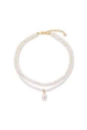 PatBO Estate Layered Pearl Necklace