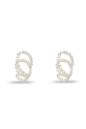 PatBO Loop Pearl Earrings
