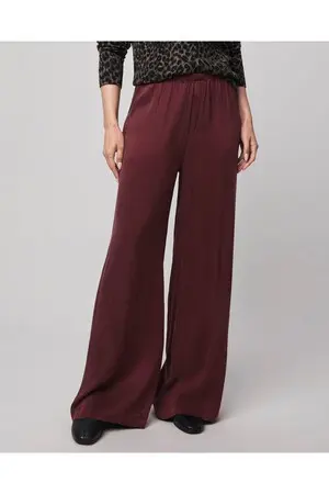 Splendid Serena Satin Pant - Burgundy