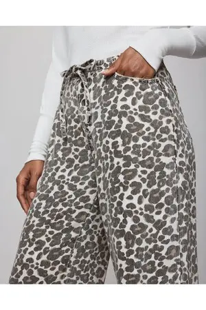 Splendid Lounge Denim Leopard Pant