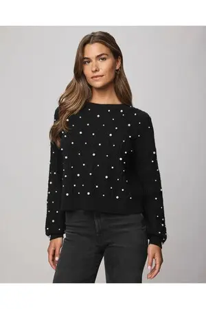 Splendid Demi Pearl Sweater - Black