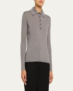 A.L.C. Alex Long-sleeve Ribbed Wool Top