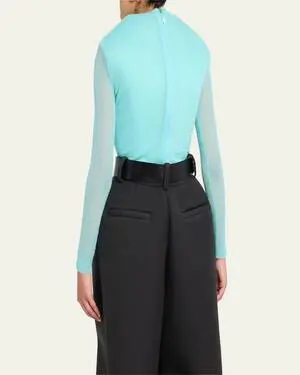 Marc Jacobs Padded Long-sleeve Mohair Sweater
