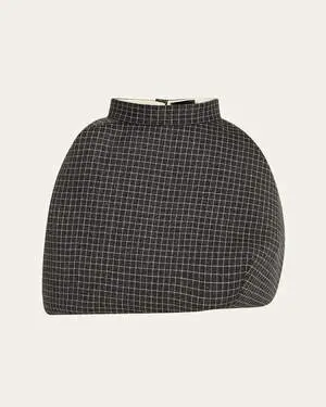Marc Jacobs Windowpane Check Padded Bubble Skirt