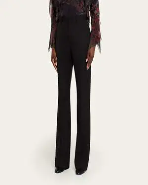 Ralph Lauren Wrigley Grain De Poudre Bootcut Trousers
