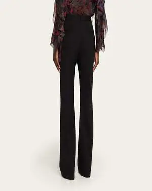 Ralph Lauren Wrigley Grain De Poudre Bootcut Trousers