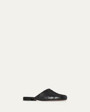 THE ROW Penelope Ostrich Leather Mules