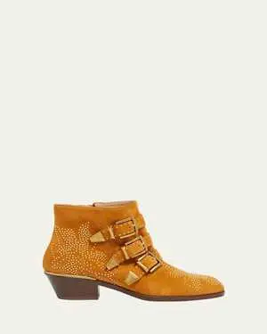 Chloé Susan Suede Ankle Boots - Sunny Brown