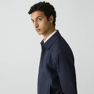 Theory Blouson Zip Jacket In Precision Pique - Baltic