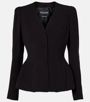 Mugler Notched Lapel Blazers For Women