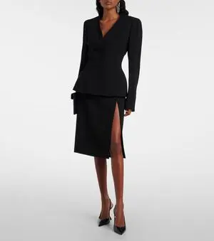 MUGLER Re/edit High-rise Wrap Skirt