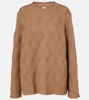 Jardin Des Orangers Oversized Wool And Cashmere Sweater - Beige