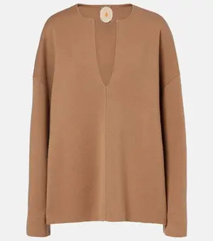 Jardin Des Orangers Serafino Wool And Cashmere Sweater - Brown