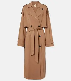 Jardin Des Orangers Belted Wool And Cashmere Trench Coat - Brown