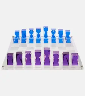 Jonathan Adler Acrylic Chess Set - Blue