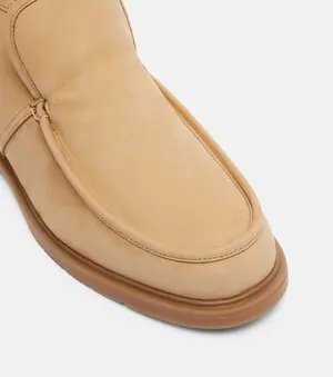 YVES SALOMON Shearling-lined Suede Ankle Boots