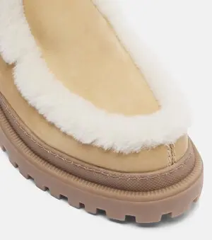 YVES SALOMON Suede Ankle Boots - Beige