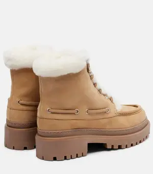 YVES SALOMON Shearling-lined Suede Boots