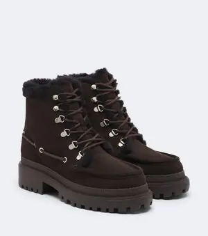 YVES SALOMON Shearling-lined Suede Boots