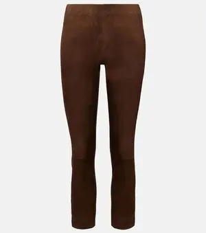 Vince Suede Slim Pants Brown