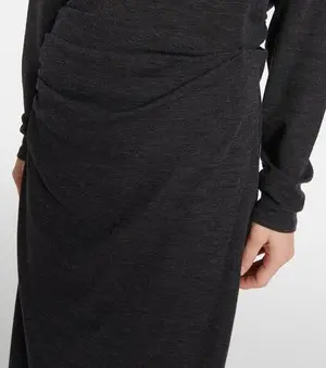 Vince Draped Midi Skirt - Grey