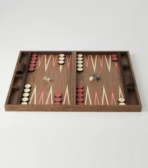 L'Objet X Fortuny Wooden Backgammon Set - Red