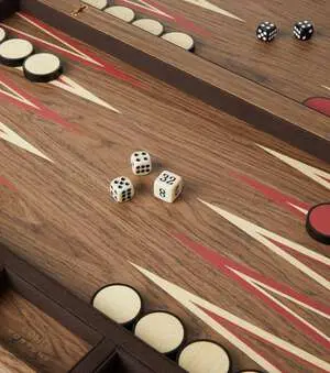 L'Objet X Fortuny Wooden Backgammon Set - Red