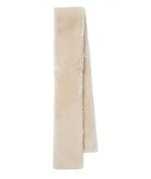 TOTÊME Shearling Scarf - White