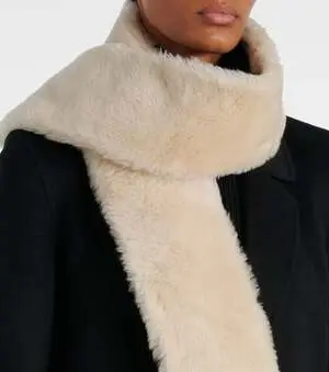 TOTEME Shearling Scarf - White