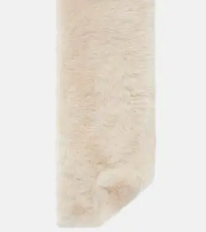 TOTEME Shearling Scarf - White
