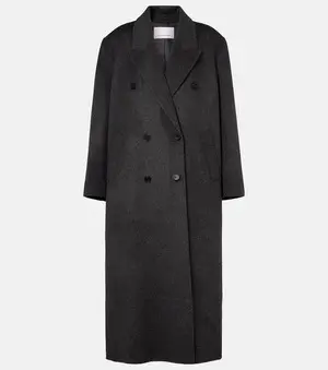 THE FRANKIE SHOP Gaia Double-breasted Wool-blend Coat - Grey