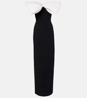 David Koma Bow-detail Gown - Black