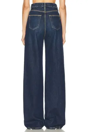 FRAME The Cuffed Wide Jeans