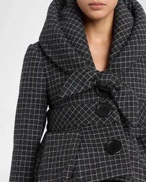Marc Jacobs Wool Padded Crop Hooded Jacket