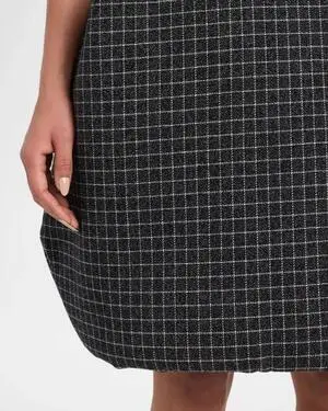 Marc Jacobs Windowpane Check Padded Bubble Skirt