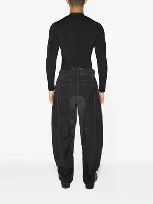 MUGLER Panelled Zip Trousers - Black