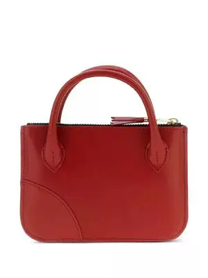 Comme Des Garçons Handles Line Leather Mini Bag - Red