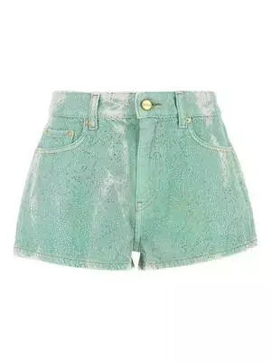 GANNI Two-tone Denim Shorts