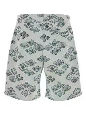Casablanca Embroidered Jacquard Bermuda Shorts - Blue