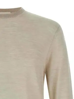 MA'RY'YA Cuffed-sleeve Crew-neck Sweater - Neutrals