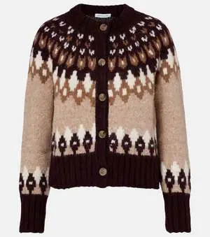 Veronica Beard Christina Fair Isle Alpaca-blend Cardigan