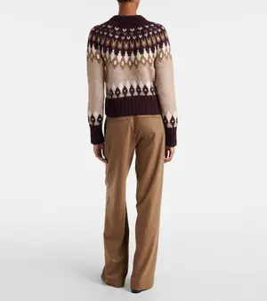 Veronica Beard Christina Fair Isle Alpaca-blend Cardigan