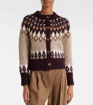 Veronica Beard Christina Fair Isle Alpaca-blend Cardigan