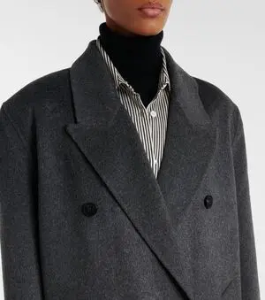 THE FRANKIE SHOP Gaia Double-breasted Wool-blend Coat